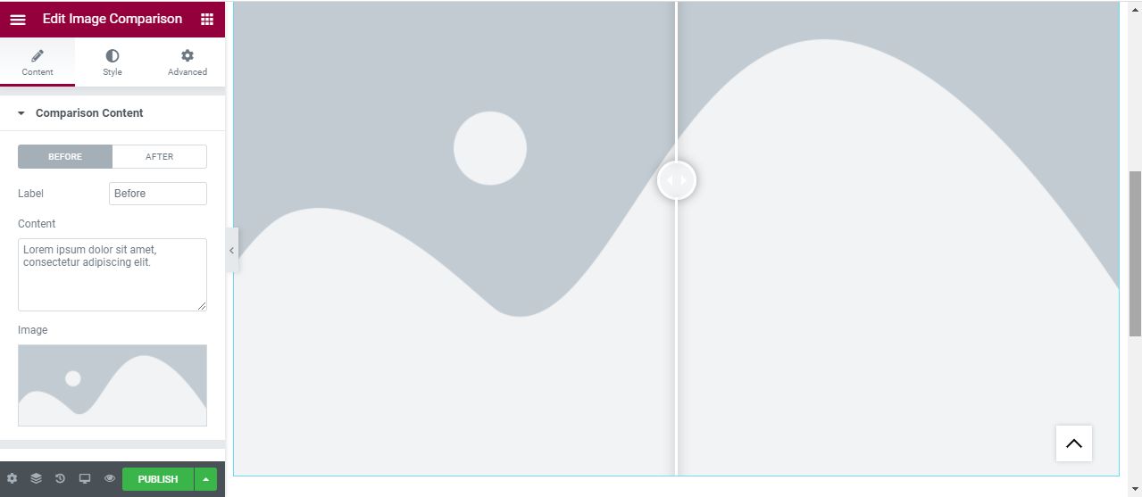 Image comparison Widget – Documentation